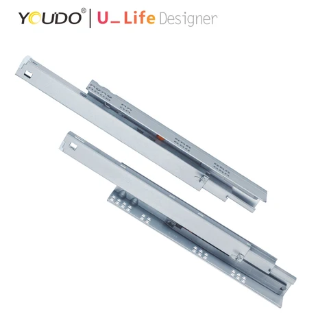 Buy Youdo Hidden Drawer Guides 3-fold Undermount Slide Rail Telescopic ...