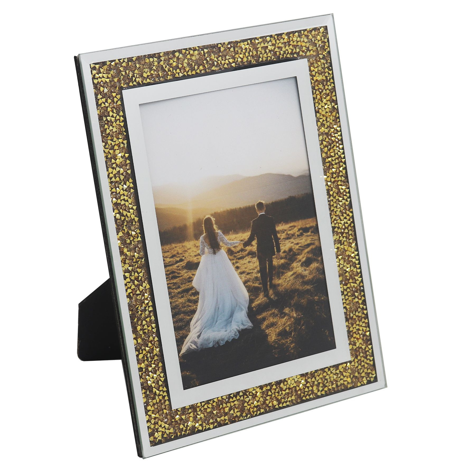 Buy Modern Glass Photo Frame Sparkling Pink Photo Frame,glitter Photo ...