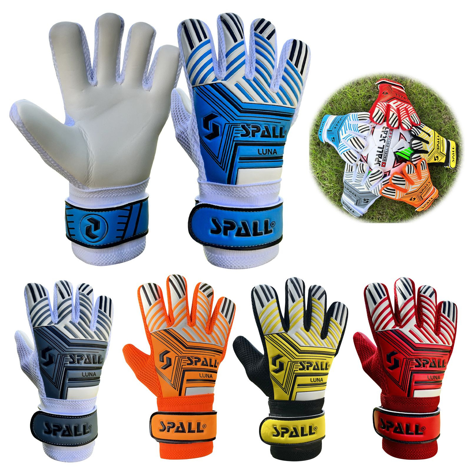 Buy Spall Goal Keeper Goalie Football Soccer Gloves Strong Grip ...
