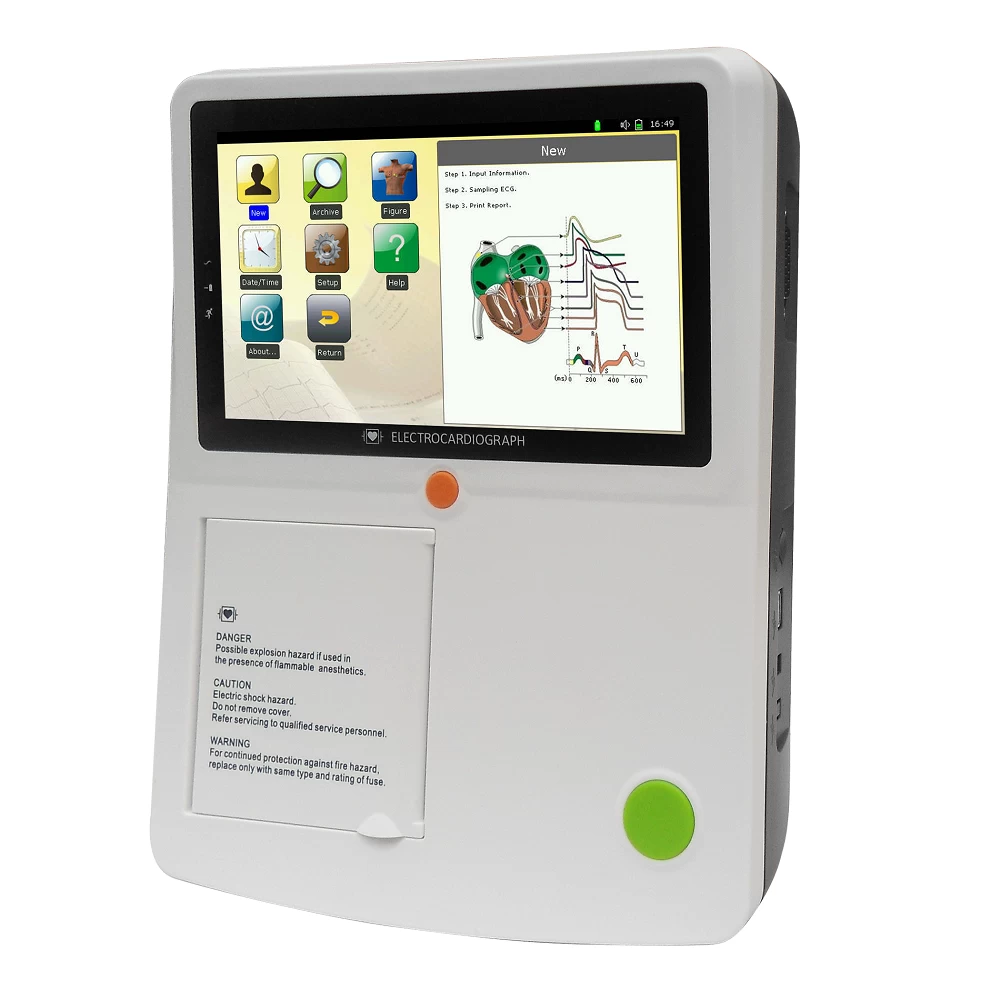 Buy Medical Use Handheld Device 3 Channel Electrocardiograph Ecg ...