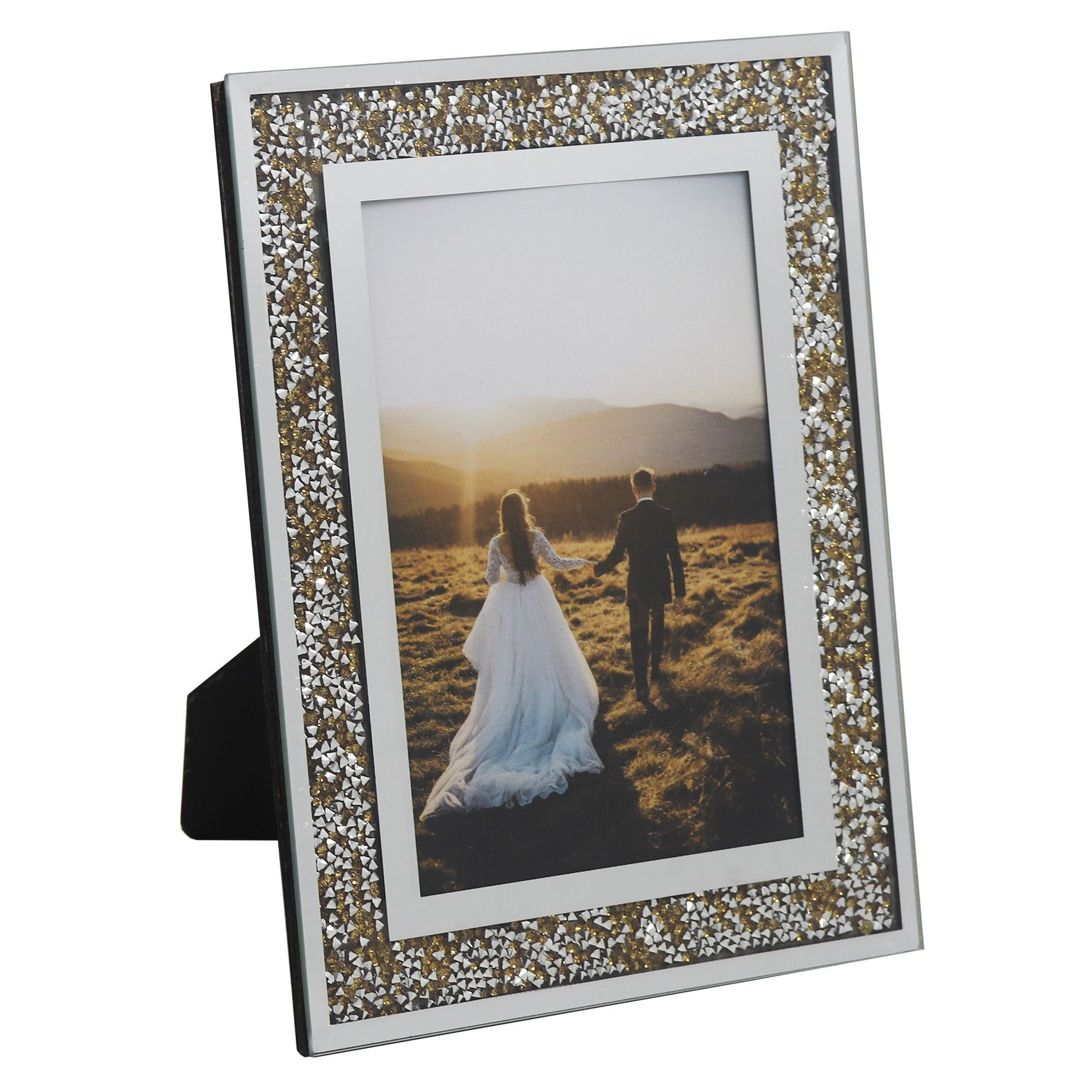 Buy Modern Glass Photo Frame Sparkling Pink Photo Frame,glitter Photo ...