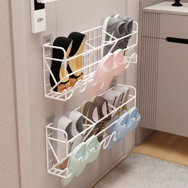 Buy Behind The Door Iron Hanging Shoe Rack Home Perforation-free Wall ...