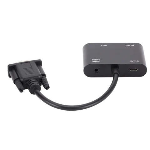 Buy 2 In 1 Vga To Hdmi+vga Adapter Dual Screen Pc Converter With Audio ...