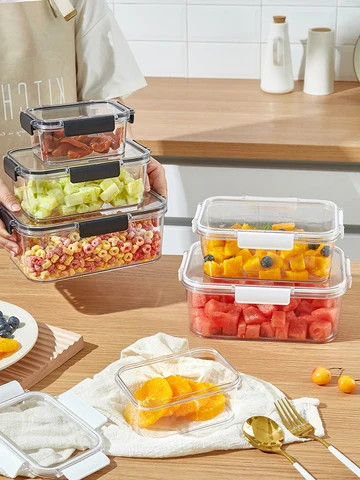 Buy 3 Pack Food Storage Container Set Glass Airtight Food Jar Food ...