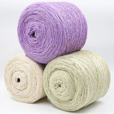 Buy 3nm/1 Color Dots 94% Acrylic 6% Polyester High Bulk Cone Yarn ...