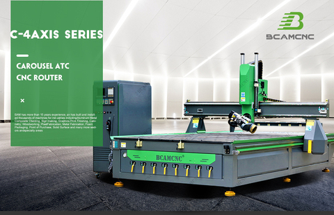 Buy 4 Axis Cnc Router Machine Rotary 180 Degree Atc from Jinan BCAMCNC ...