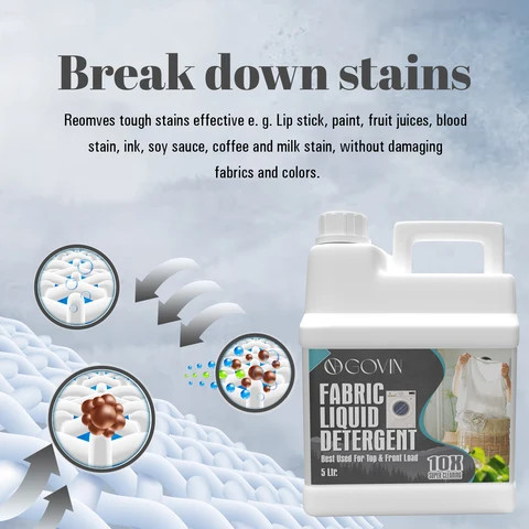 Buy 5 Liter Private Label White Detergent Liquid Soap Laundry Detergent ...