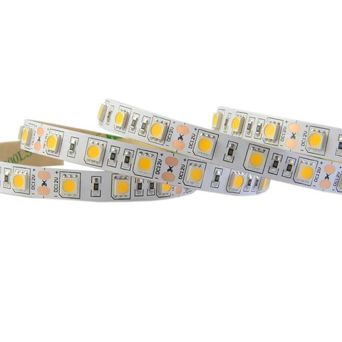 Buy 5050 60-leds 14.4w/m Warm White Led Strip Light Dc 12v Input Rgb ...