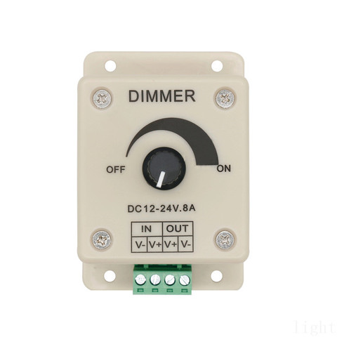 Buy 8a Single Color Knob Led Dimmer 12v 24v Dimmer Switch On Off Single ...