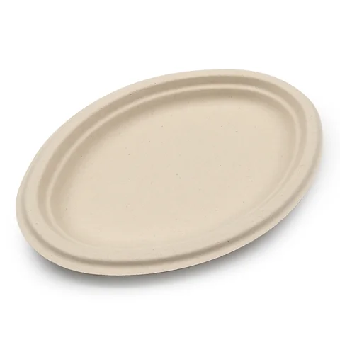 Buy Compostable Round Dishes Sugarcane Bagasse Pulp Paper Plates ...