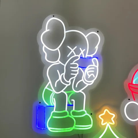 Buy Custom Kaws Neon Sign Custom Logo Neon Light Sign Bar Neon Outdoor ...