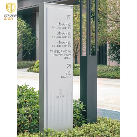 Buy Custom Outdoor Illuminated Pylon Sign Totem Signage Shopping Mall ...