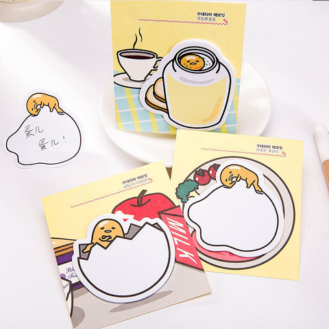 Buy Cute Lazy Egg Sticky Note Kawaii Shell Egg Memo Canned Egg Sticky ...