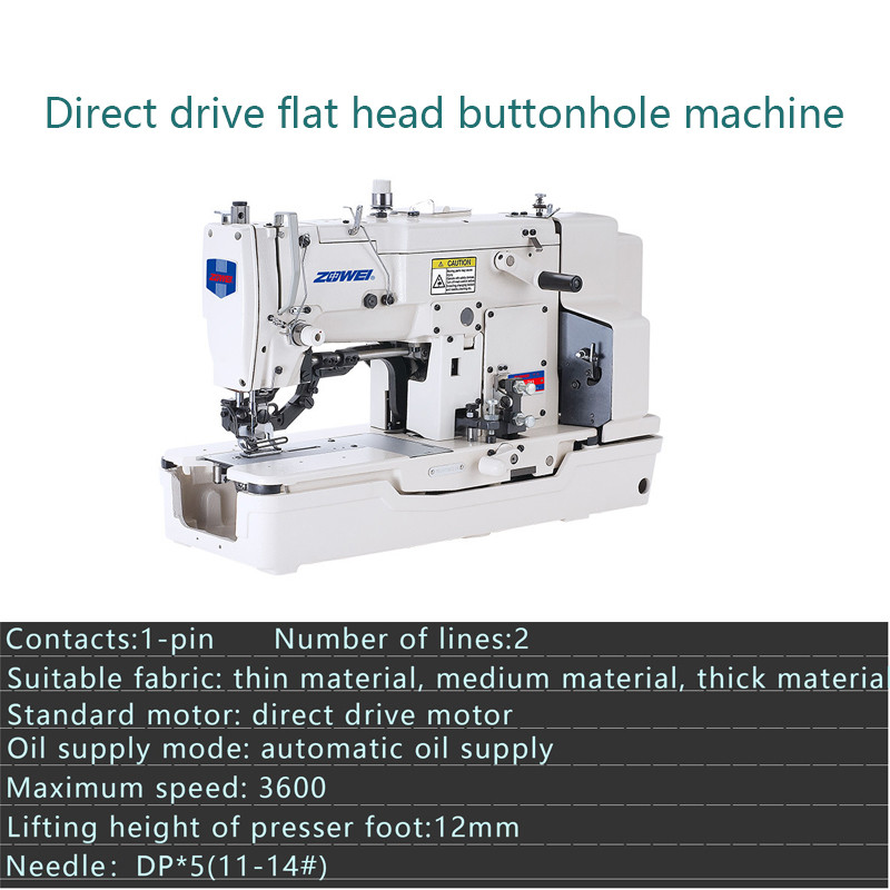 Buy Direct Drive Flat Head Buttonhole Machine Computer Button Hole ...