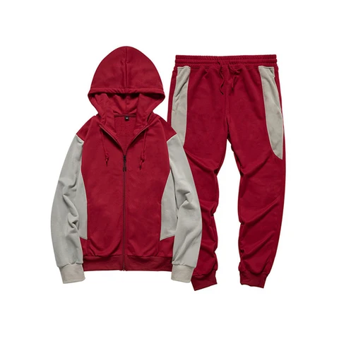 Buy Fashion Design Cotton Custom Logo Color Block Hoodies And Pants Set ...