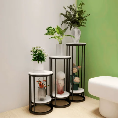 Buy High Quality Marble Desktop Living Room Display Stand Round ...