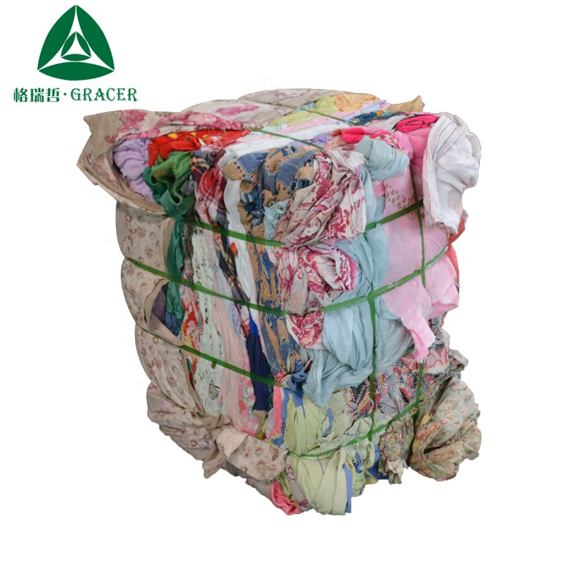 Buy Light Calico Used Clothing Wiping Rags Textile Waste Recycling ...