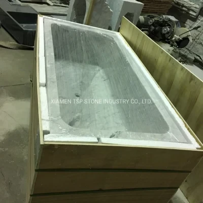 Buy Luxury Solid Stone White Marble Bathtub With Custom Size from ...