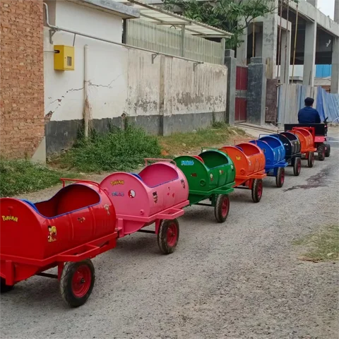 Buy Mini Electric Train Ride-on Set For Kids Trackless Barrel Train Fun ...