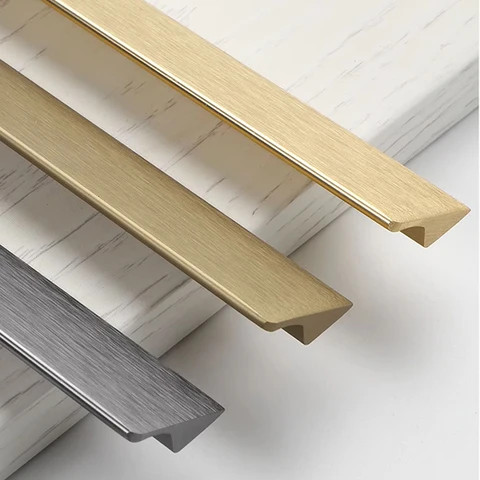 Buy Modern Kitchen Cabinet Handles Aluminium Alloy Wooden Drawer Pull ...