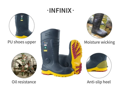 Buy Pinnip Chemical Plant Mens Safety Boots Oil-resistant Acid ...