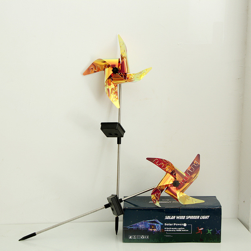 Buy Pinwheel Waterproof Ground Plug Solar Windmill Light For Patio ...
