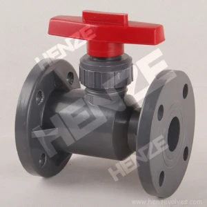 Buy Plastic Upvc, Cpvc, Pph, Pvdf, Frpp Flanged Pvc Plastic Ball Valve from Henze Valves ...