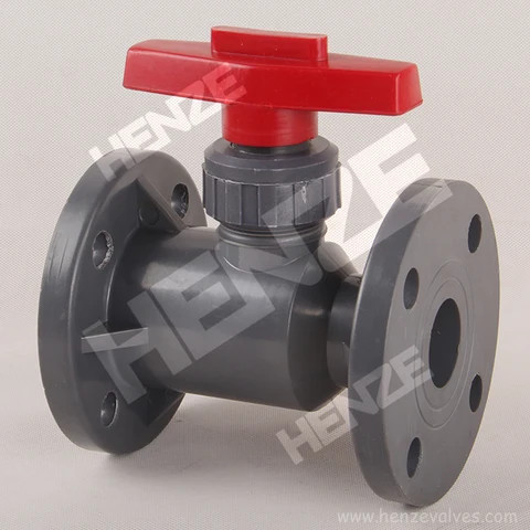 Buy Plastic Upvc, Cpvc, Pph, Pvdf, Frpp Flanged Pvc Plastic Ball Valve from Henze Valves ...