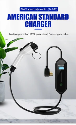 Buy Portable Ev Charger Type1 7.4kw 32a Evse Charging Box Ce Type1 ...