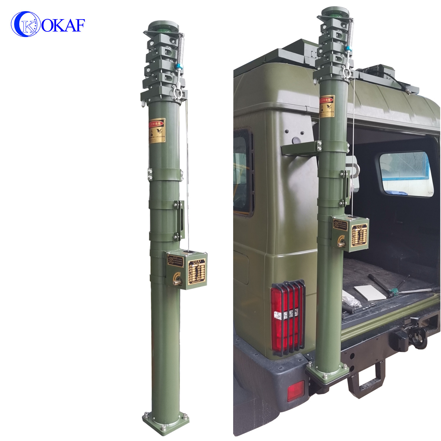 Buy Portable Light Weight Trailer Mounted Aluminum Ptz Cctv Camera Pole ...