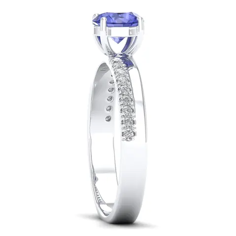 Buy Reyes Luxurious 14k 18k White Gold Diamond Engagement Rings ...