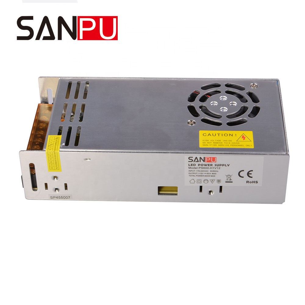 Buy Sanpu 12v 50 Amp Power Supply Single Output Constant Voltage Switching Driver 220v Ac/dc ...