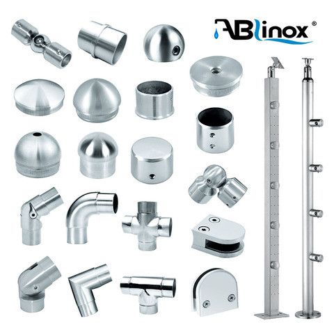 Buy Stainless Steel Balustrades Handrails Accessories Glass Stair ...