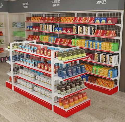 Buy Supermarket Metal Display Shelves For Retail Stores In Genera ...