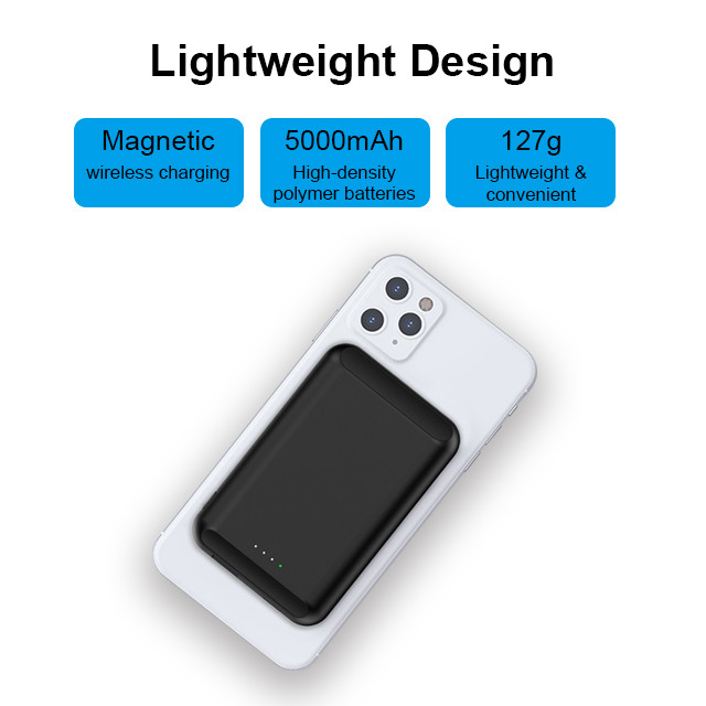 Buy Thin And Light Mini Portable Power Bank 5000mah Magnetic Wireless ...