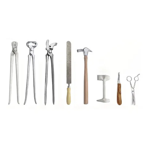 Buy Top Quality Horse Tool Kit Steel Farrier Hoof Kit With Leather Beg ...