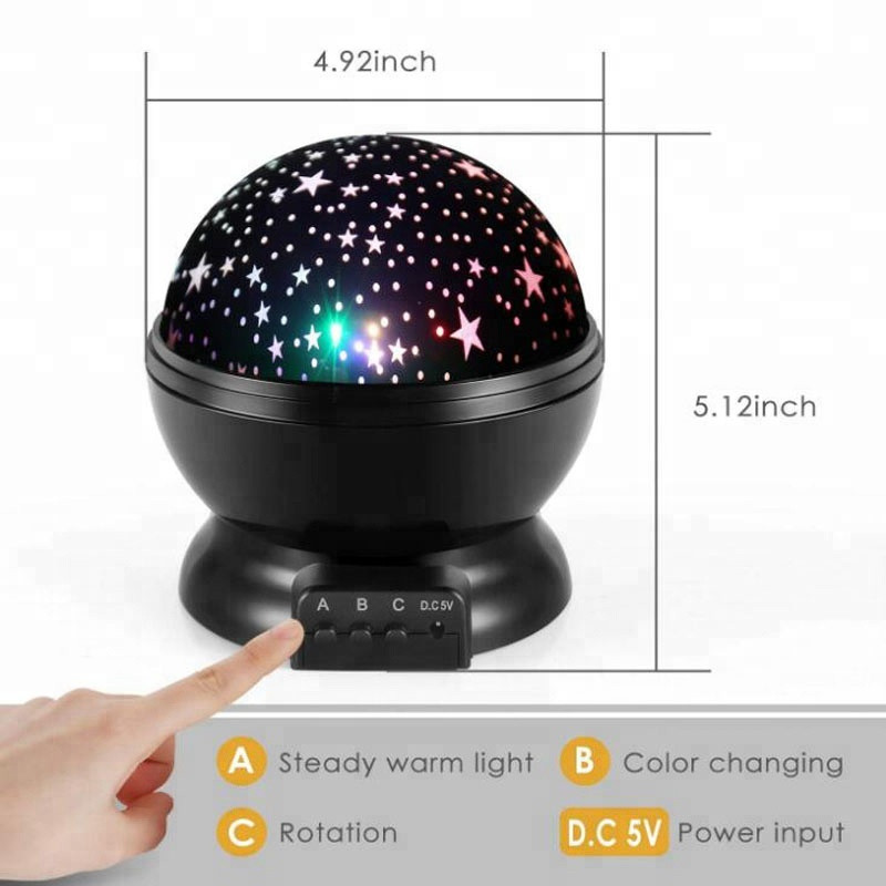 Buy Usb Cable/batteries Powered Star Night Light,moon Stars Projector ...