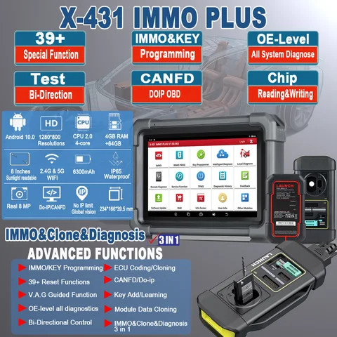 Buy X431 Immo Plus Launch 2 Year Free Update Car Diagnostic Tools Obd2 ...