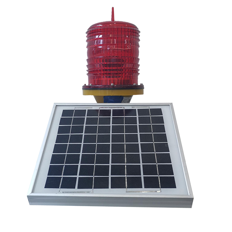 Buy Dc11-18v Solar Power Aviation Obstruction Light With Solar Panel ...
