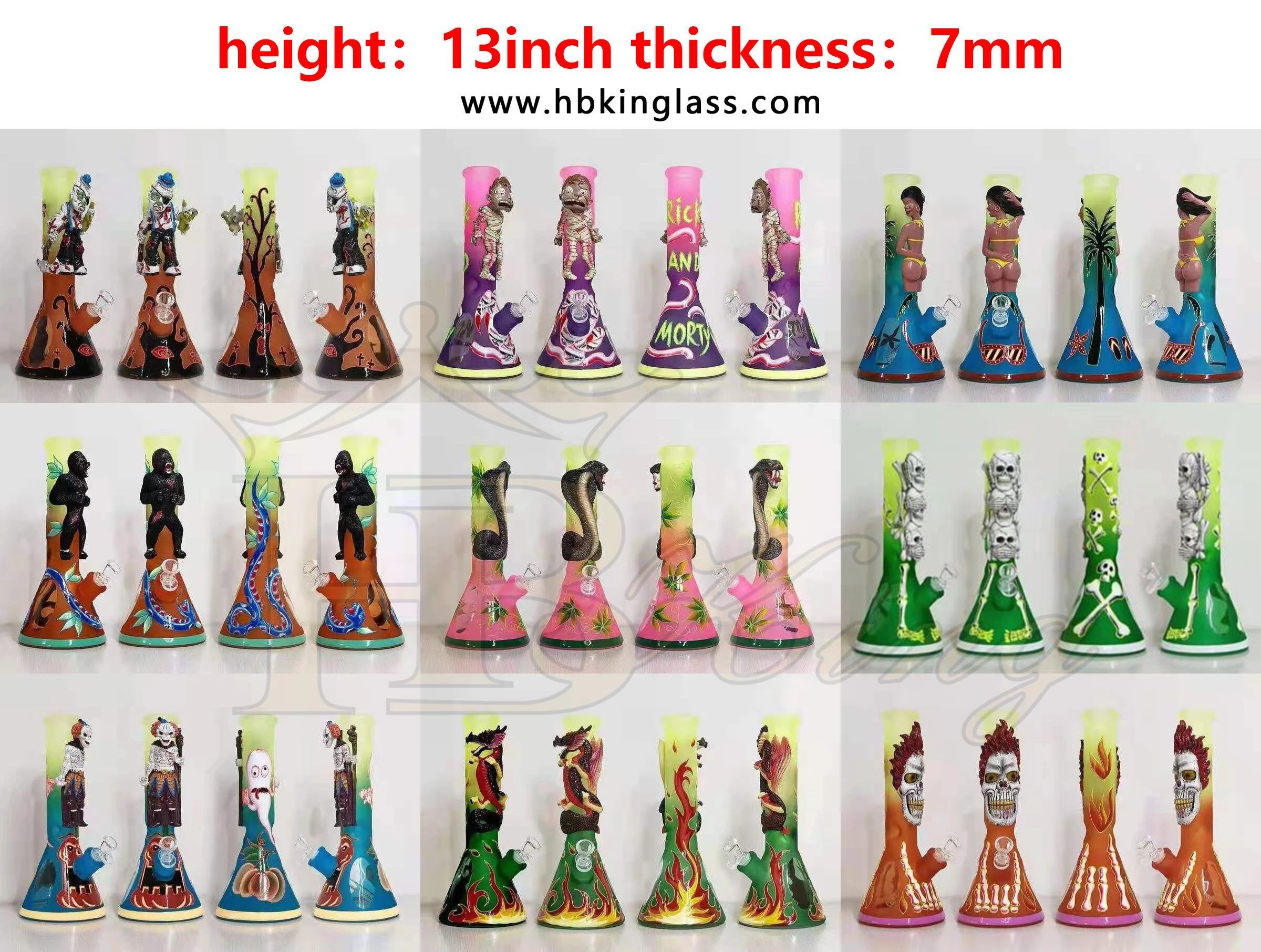 Buy 3d Hand Draw Glass Bong from HBkingglass, China | Tradewheel.com