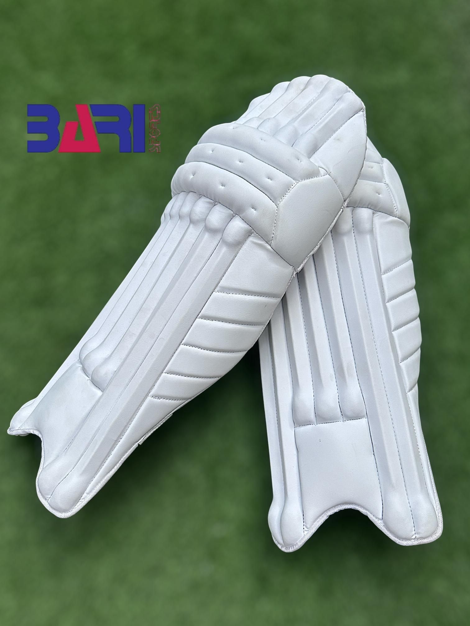 Buy Batting Leg Pads – Plain White from BARI Sports, Pakistan ...