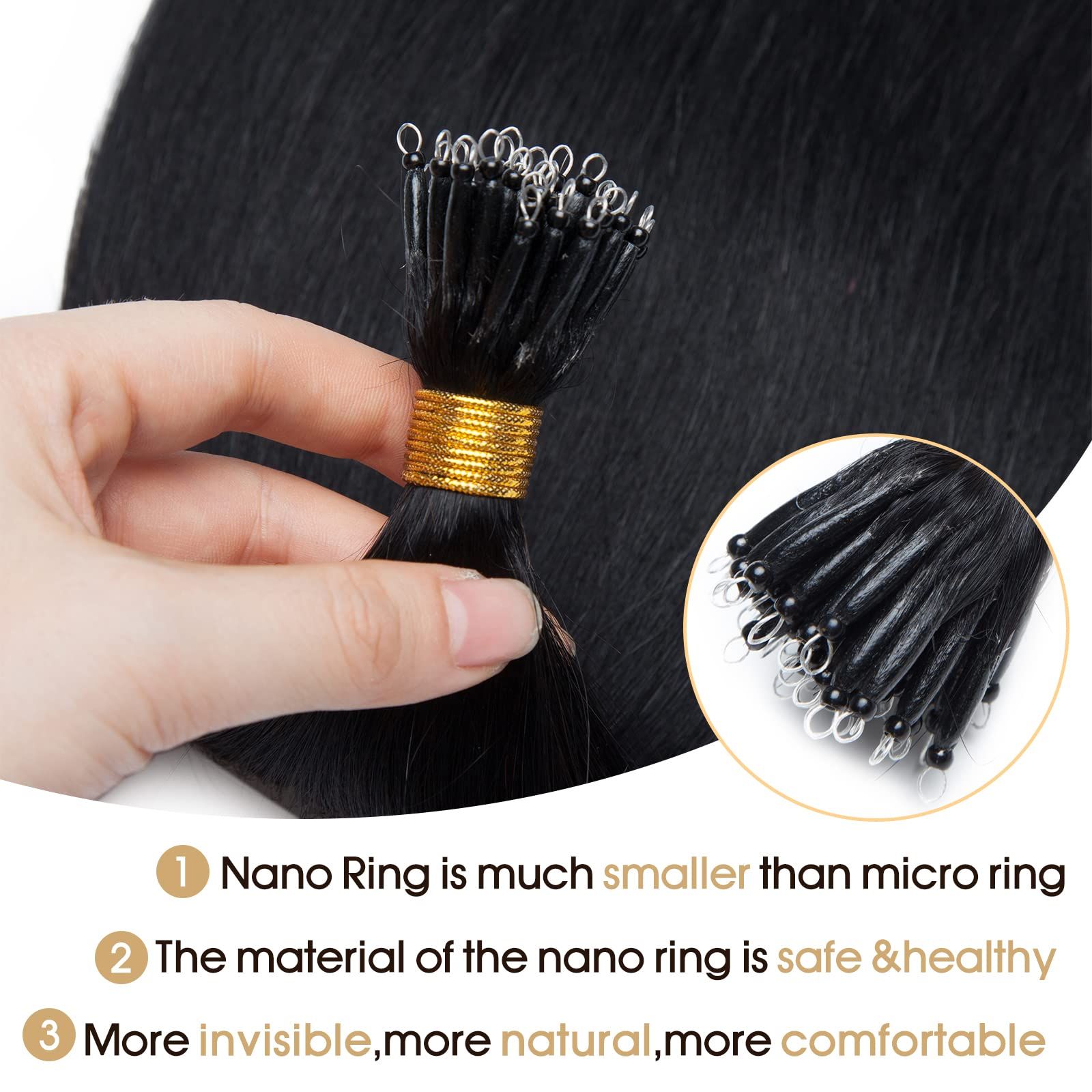 Buy Nano Tips Hair Extensions from Silky Wigs company, India ...