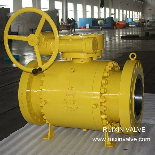 Buy Trunnion Mounted Ball Valve With Worm,gear Operation Flanged End Rf ...