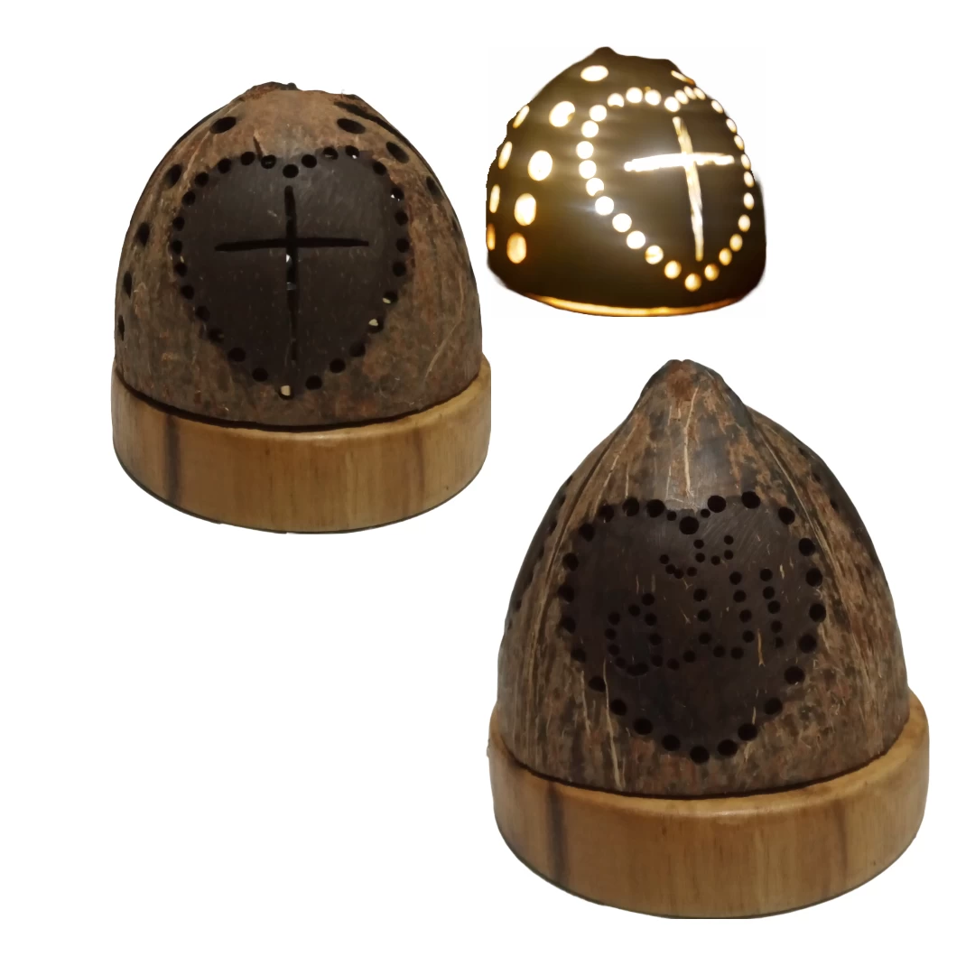 Buy Coconut Shell Table Top Light from ID COTTAGE, Tanzania ...