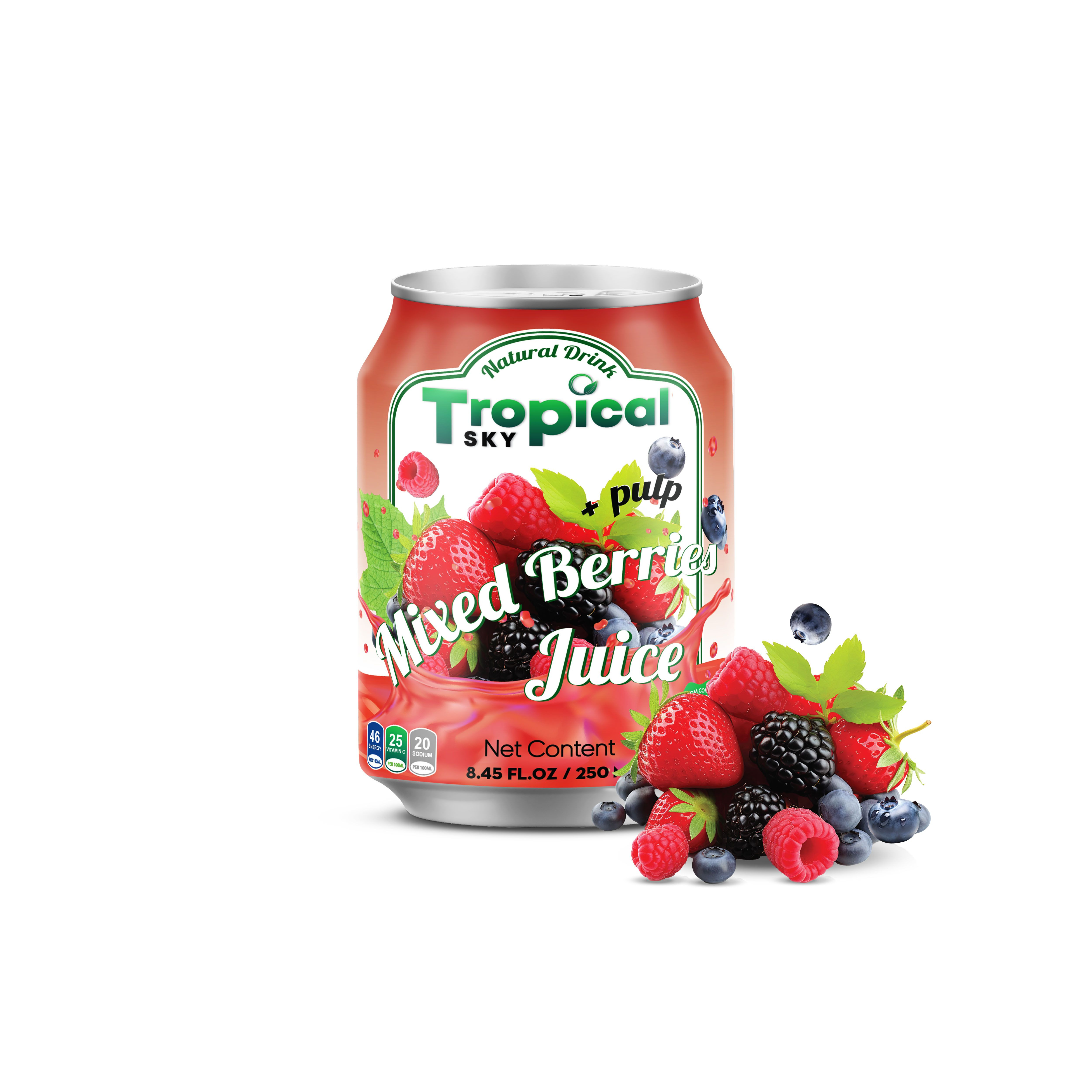 Buy Oem/tropical Sky Grape Juice With Pulp 250ml Short Can from ...