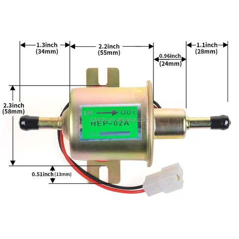 Buy 12v Electric Fuel Pump Hep-02a New Condition Low Pressure Bolt ...