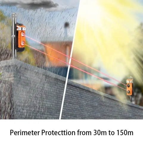 Buy 2 Beams 100m Outdoor Infrared Photoelectric Sensor Perimeter Fence ...