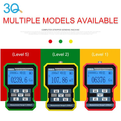 Buy 3q Kt-101 Permanent Magnet Gauss Meter Handheld Digital Tesla Meter ...
