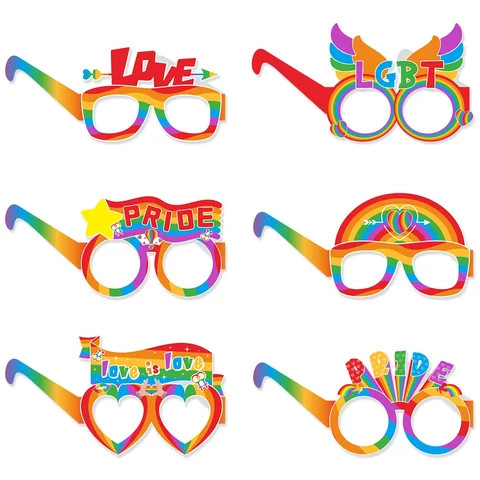 Buy 6pcs Rainbow Party Supplies Eyeglasses Mexican Themed Glasses Frame ...