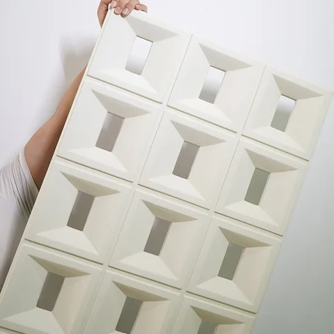 Buy Alpine White 3d Artificial Stone Fireproof Polyurethane Wall ...